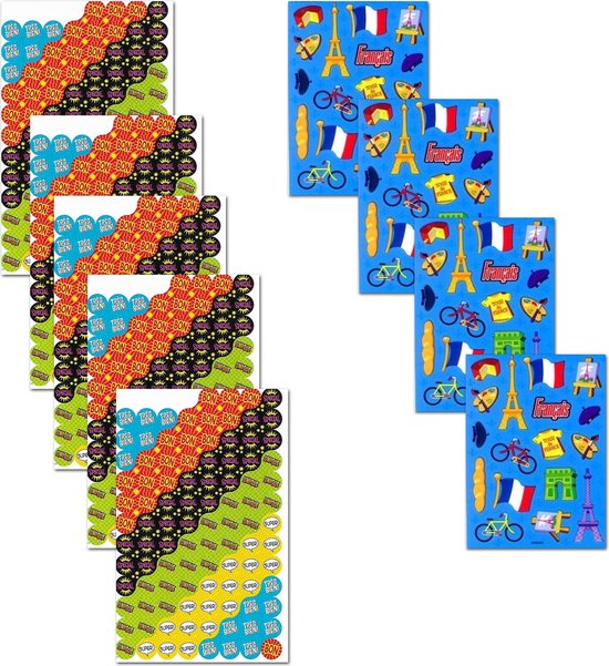 Franse Stickers | 568 Franstalige Beloningsstickers | Franse Les ...