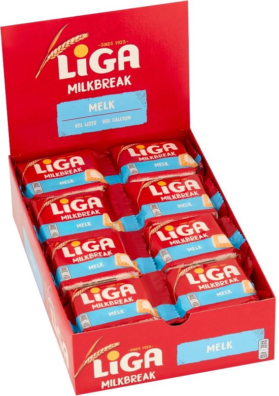 Biscuit Liga Milkbreak - Melk - 24 stuks | bol