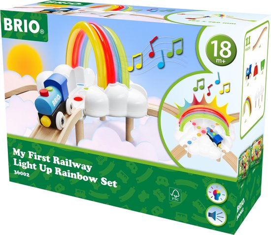 BRIO My First Railway Light Up Rainbow Set - 36002 | bol.com