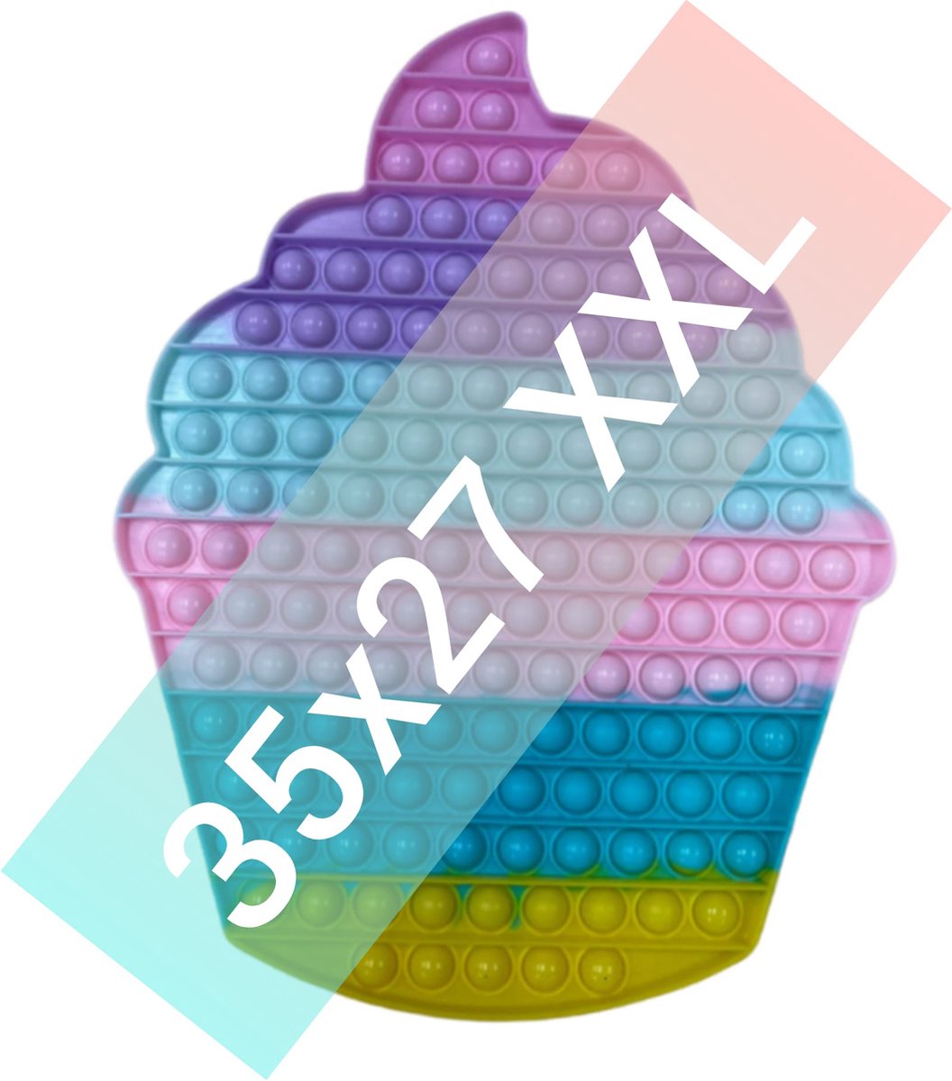Pop IT - Cup cake 35x27 CM Regenboog - XXXL | bol.com