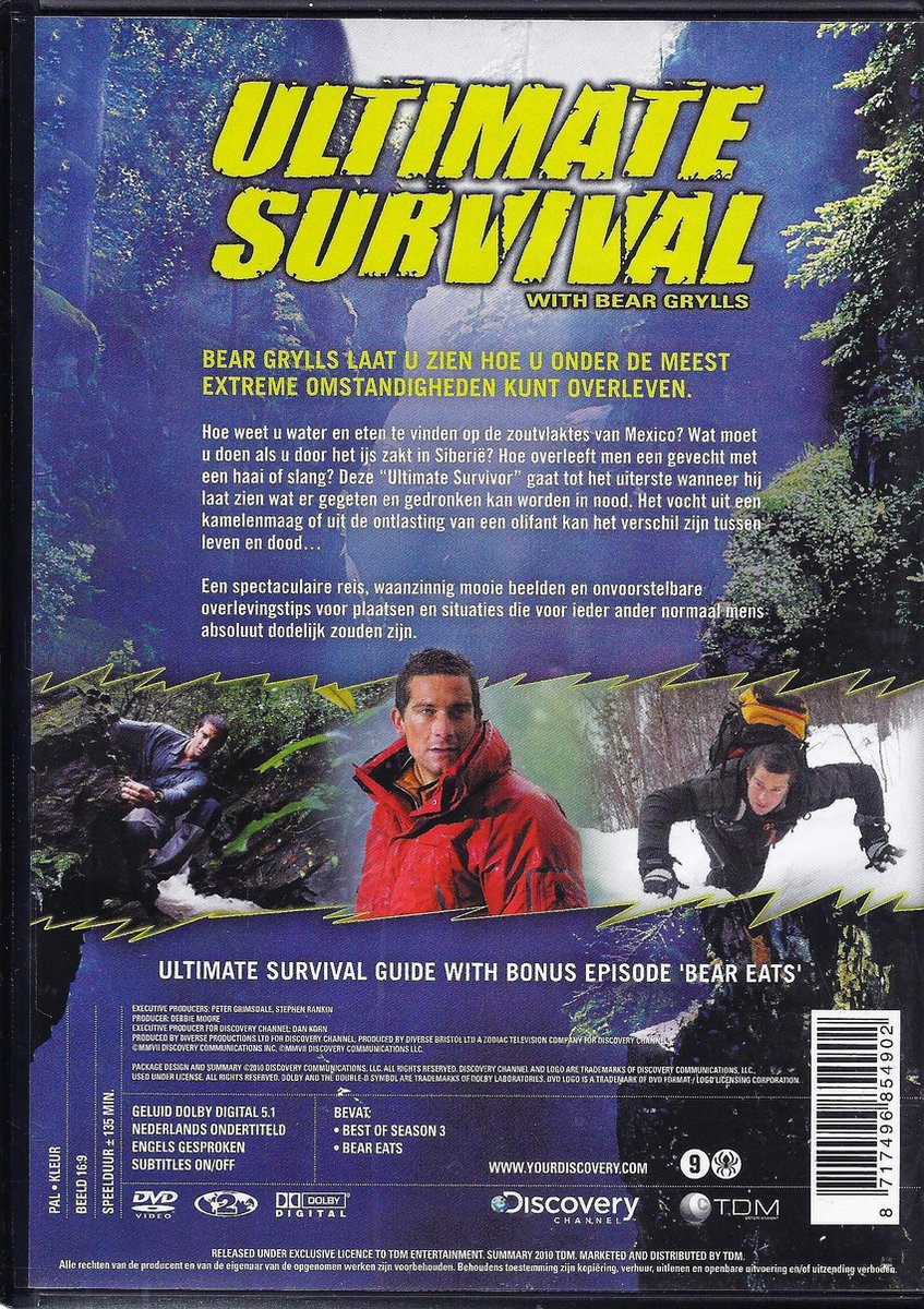 Discovery Channel : Ultimate Survival (Dvd), Bear Grylls | Dvd's | bol