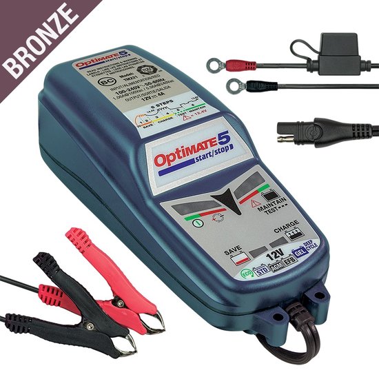 Optimate 5 Druppellader - Auto Motor Acculader Start/Stop 12 Volt / 4A ...