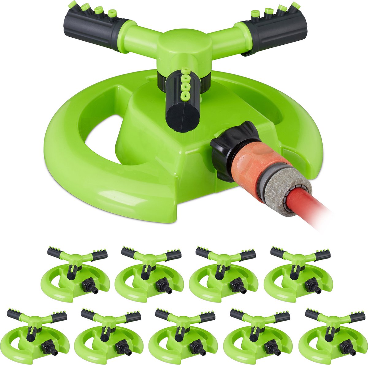 Relaxdays 10x cirkelsproeier 3 armen - tuinsproeier 360° - tuin ...