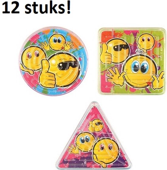 Kinder traktatie / uitdeel cadeau | Behendigheidsspelletjes Smiley (12 ...