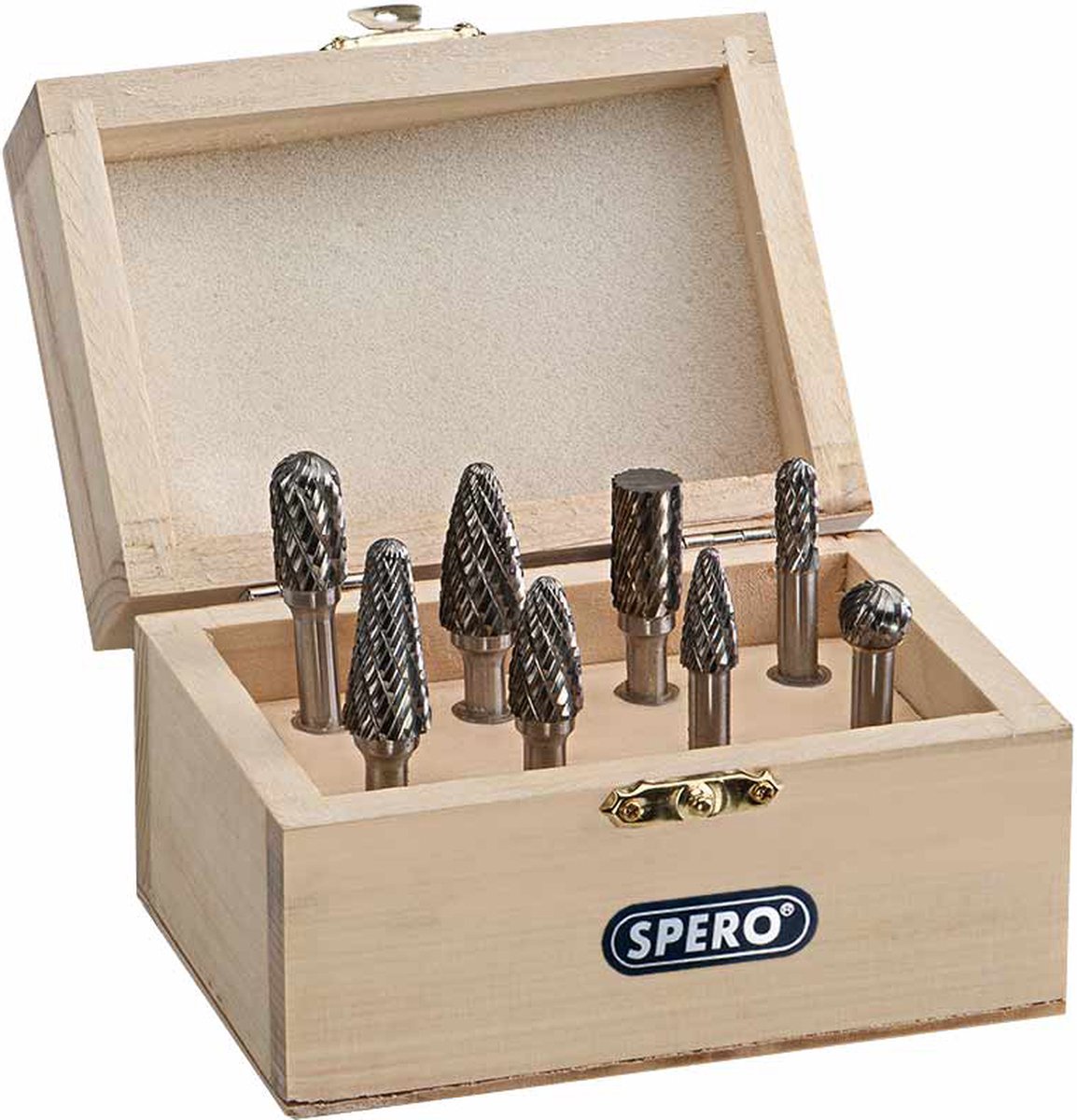 8 delige TCT stift frezenset -Frezen 6mm opname - SPERO | bol.com