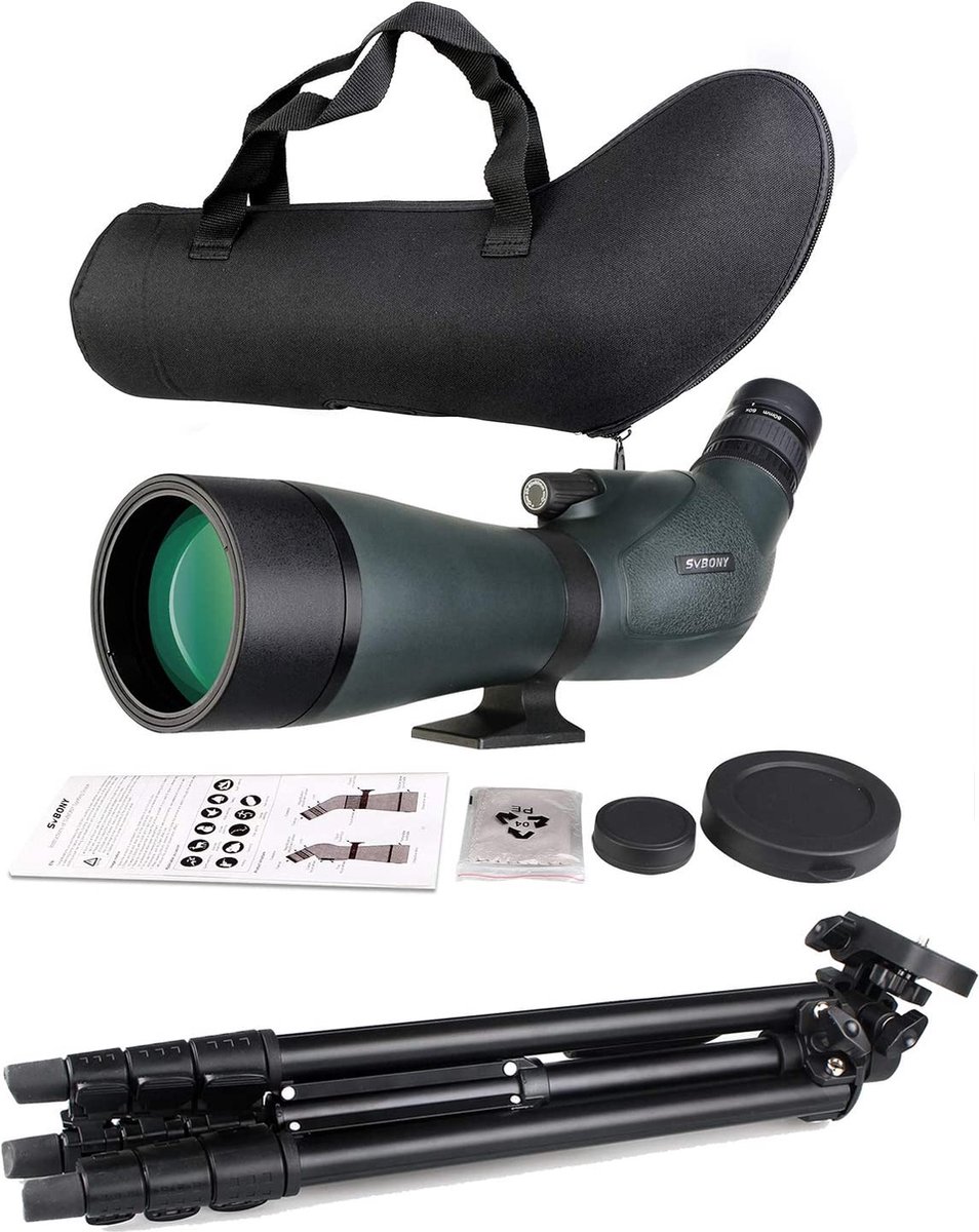 Svbony SV19 - Spotting Scope - 20-60x80 Spotting Scope - Met statief - HD Porro Prism... | bol.com
