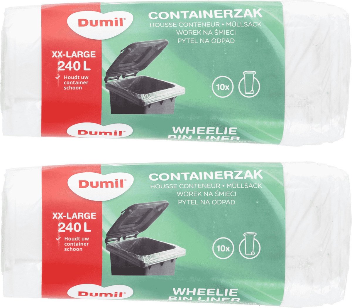 20x Containerzakken/afvalzakken/vuilniszakken 240 liter - Anti geur ...