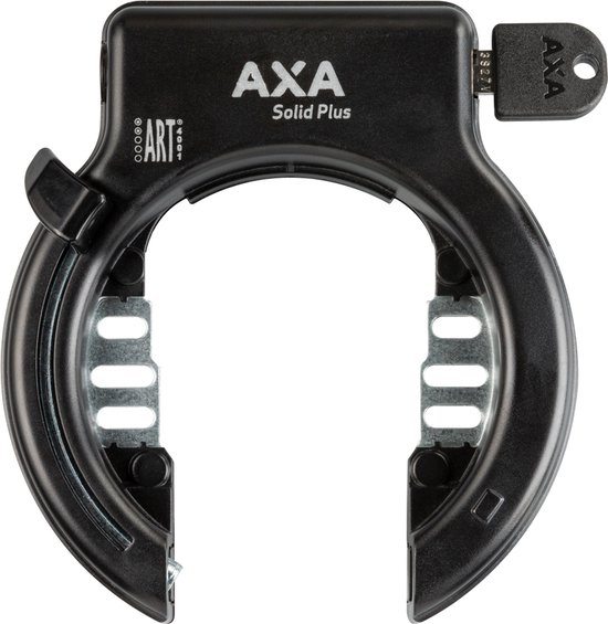 Axa Solid Plus Ringslot ART2 Zwart + Insteekketting 140 cm 5,5 mm Zwart ...