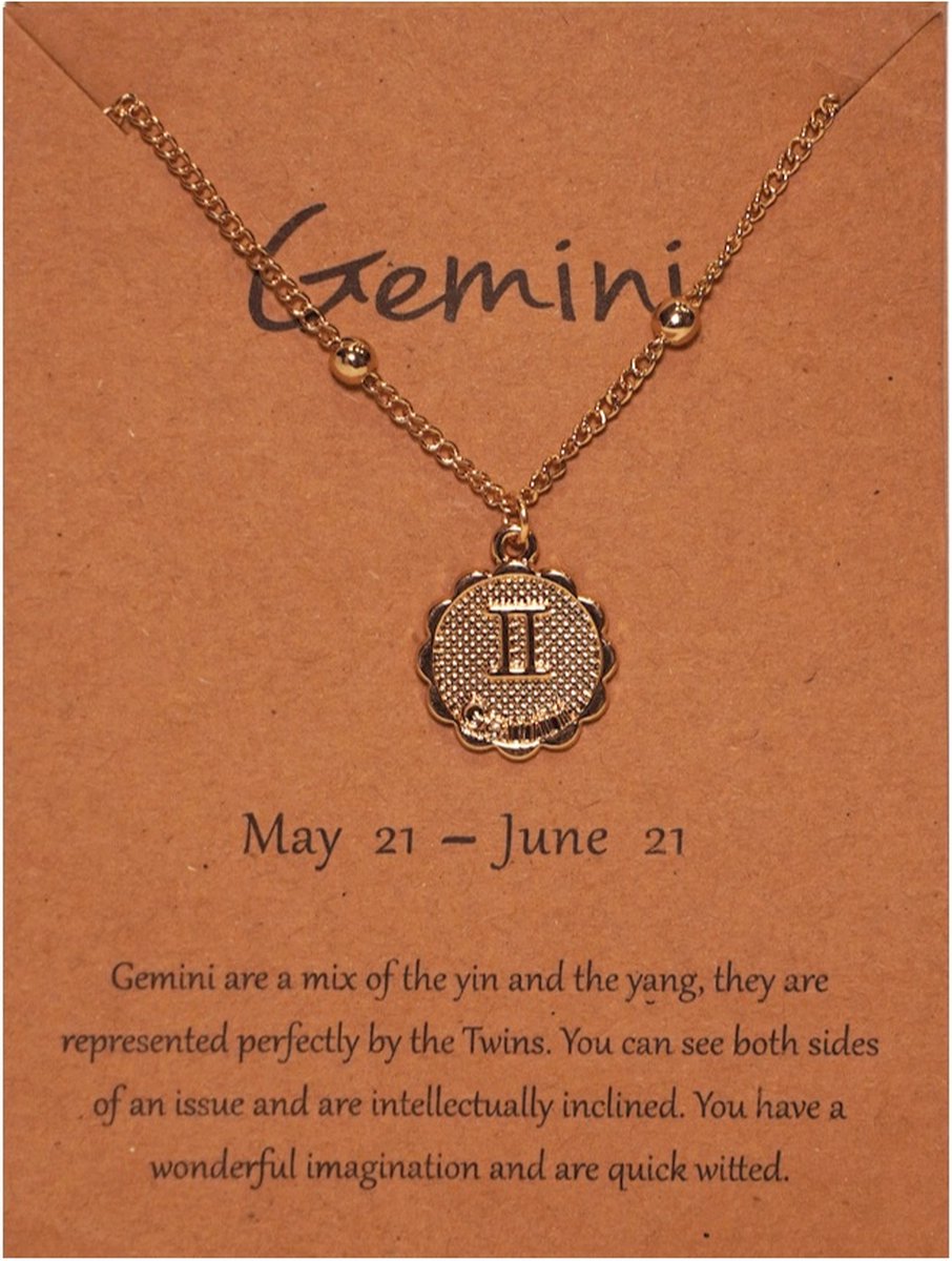 Gemini/Tweelingen - Sterrenbeeld ketting - Zodiac signs - Astrologie ...