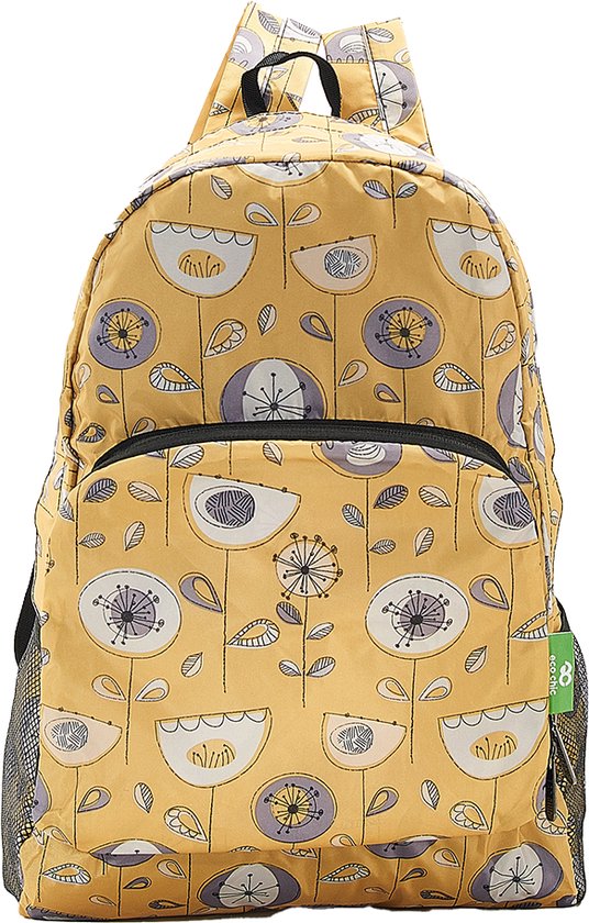 Eco Chic - Backpack - B17MD - Mustard - 1950's Flower* | bol