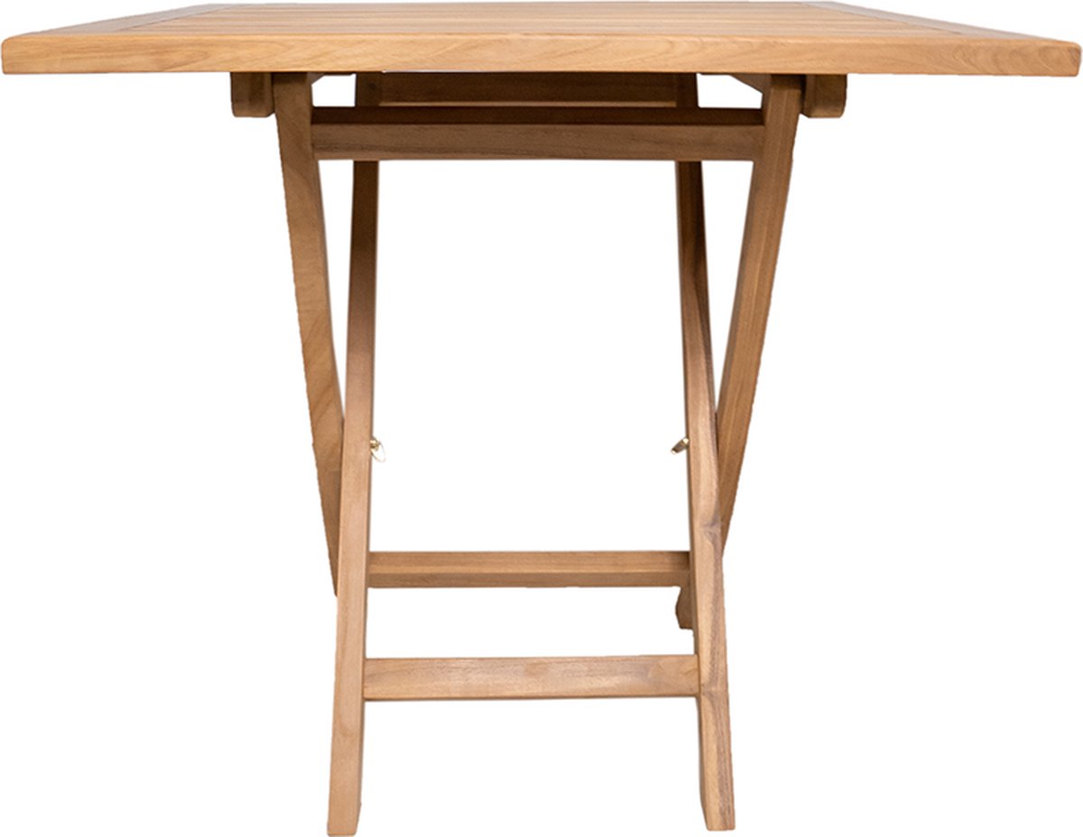 Tuintafel Tepuk vierkant - Houten inklapbare tuintafel - 80x80cm | bol.com