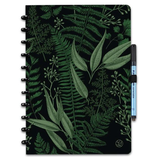 GreenBook - Whiteboard Notebook - A4 Lijn & Blanco - Forest Green | bol.com