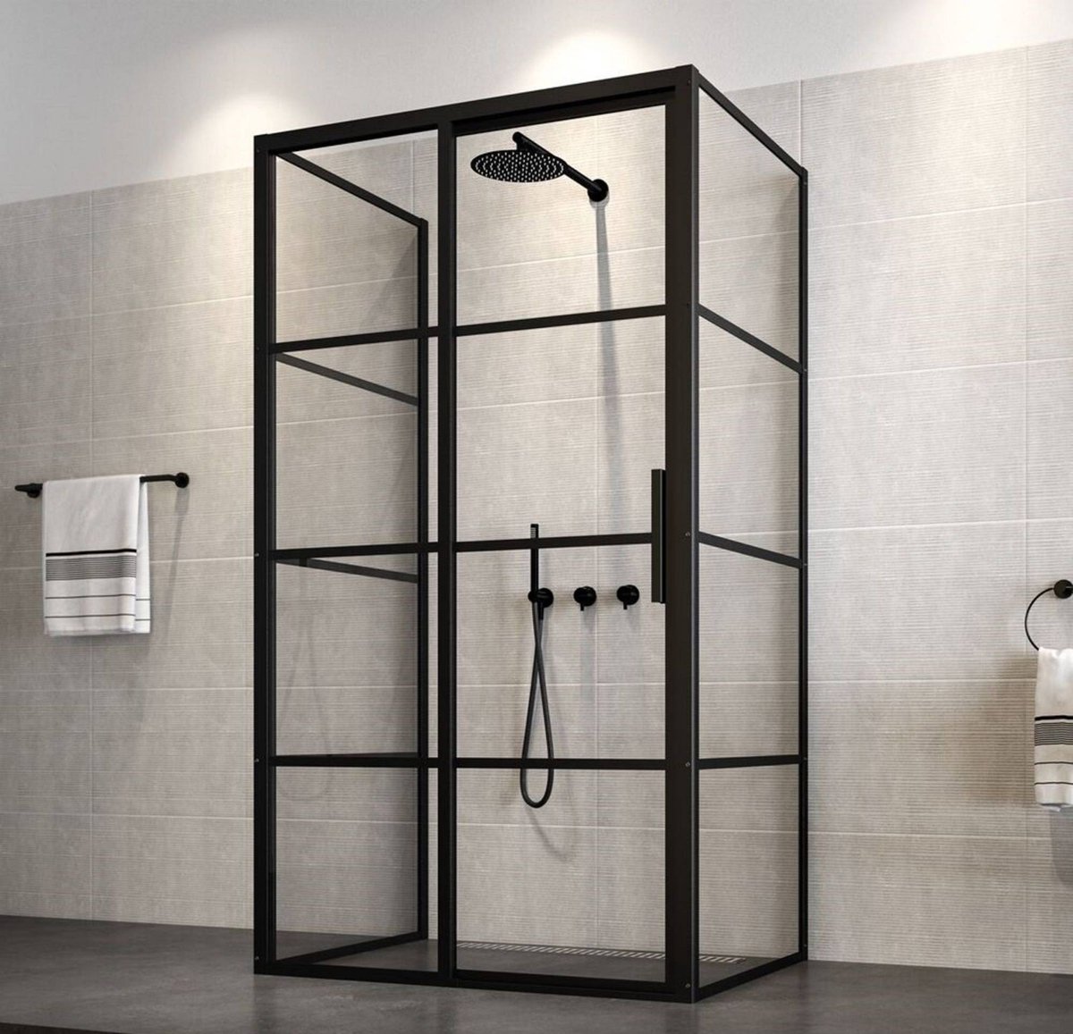 Sealskin SOHO Douchecabine 120x90 cm U-opstelling schuif tweedelig ...