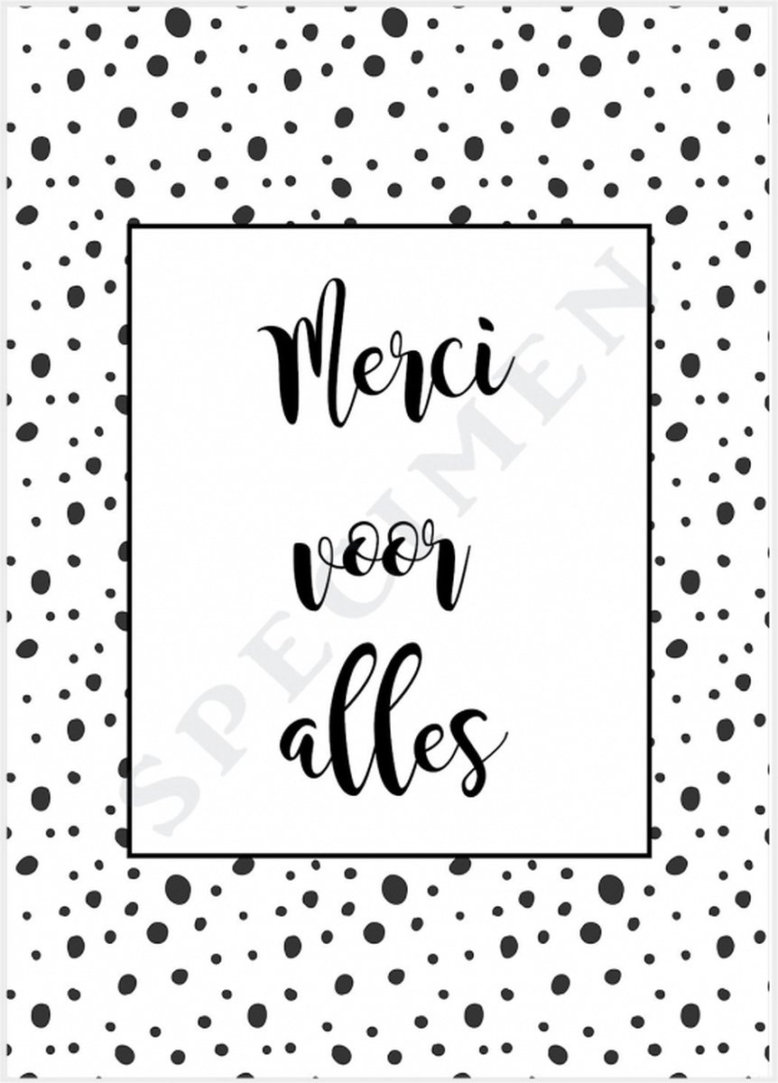 Wenskaarten A6 enkele traktatie kaarten merci voor alles - 50 stuks ...