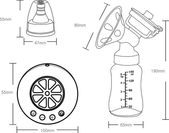 Borstkolf Dubbel - Elektrische Kolf Machine - Borstvoeding - Apparaat ...