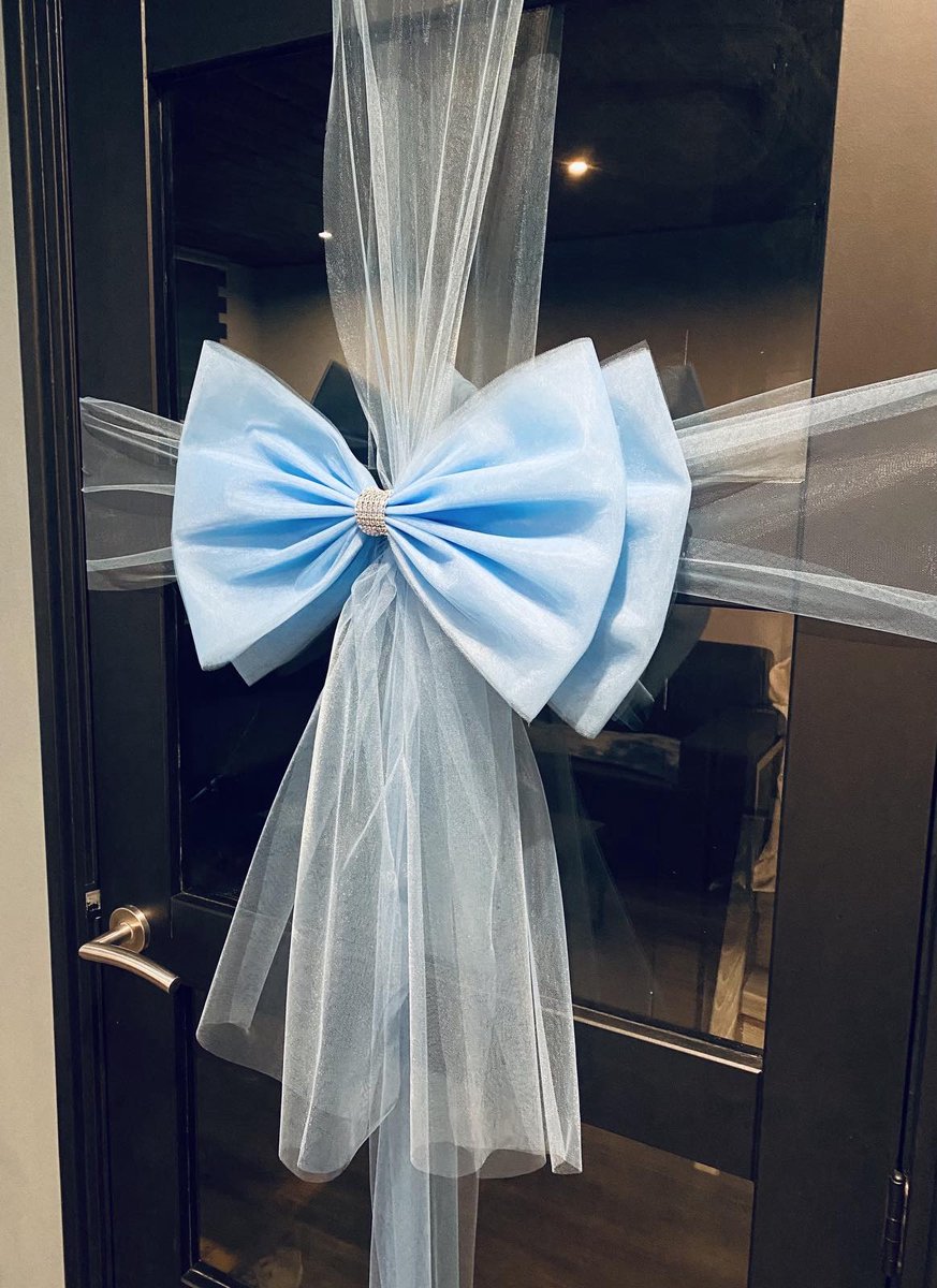 Geboorte Strik op Deur - Blauwe Deurstrik Geboorte Jongen - Deurstrik ...