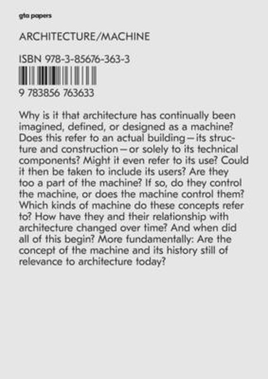 Architecture / Machine | 9783856763633 | Boeken | bol