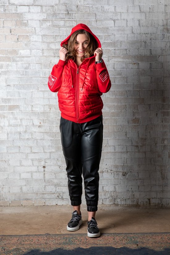 La Pèra Rode Jas Vest gewatteerde jas Dames - Maat 36 | bol.com