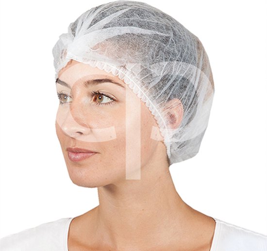 Wegwerp haarnetje clip cap wit verpakt per 100 stuks - haarnetjes | bol
