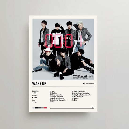 BTS Poster - Wake Up Album Cover Poster - BTS LP - A3 - BTS Merch ...