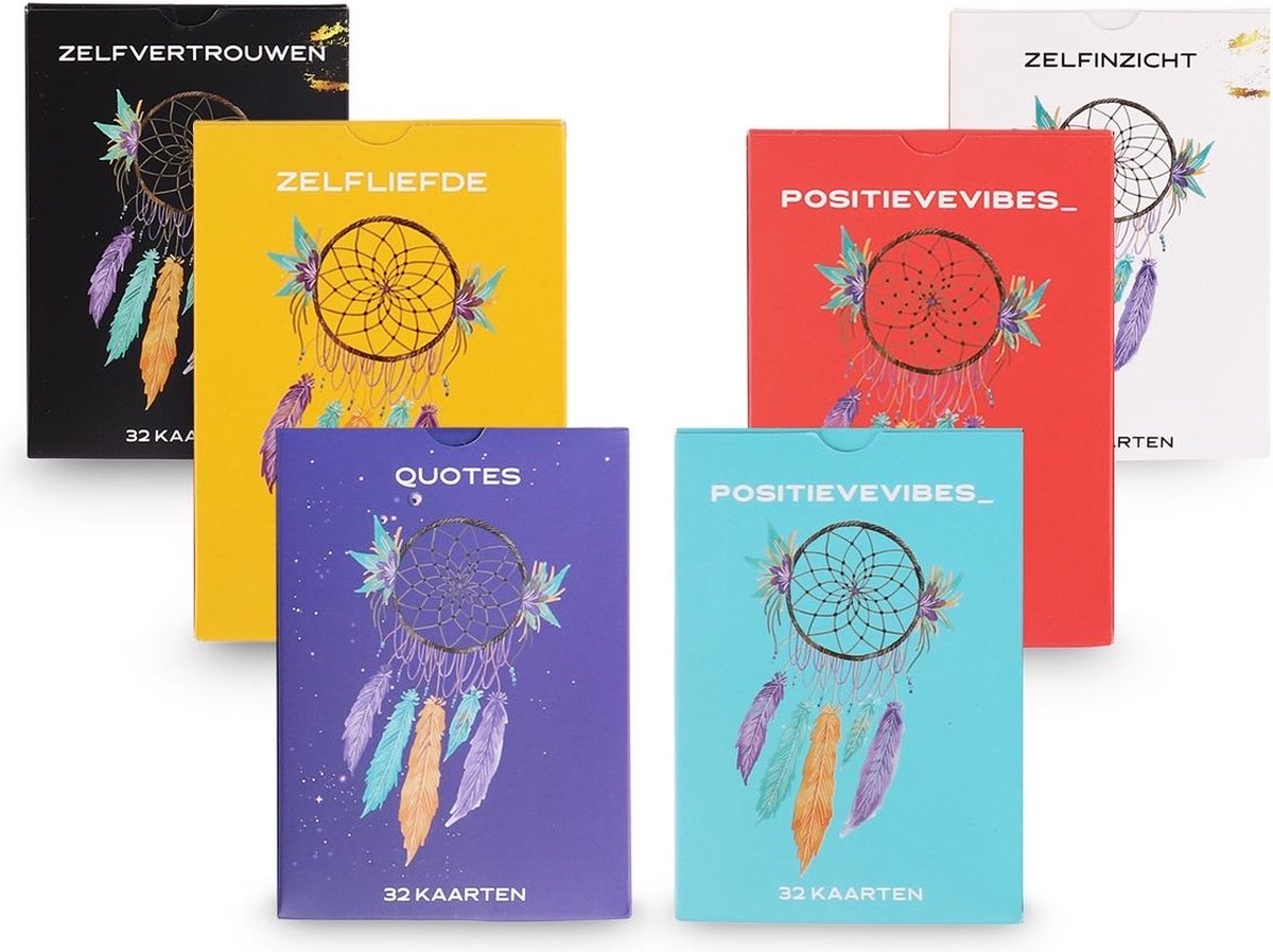 Positievevibes- 6-delige Combiset- Affirmatiekaarten- Intentiekaarten ...