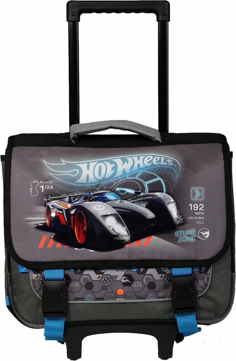 Hot Wheels boekentas trolley 38 cm grijs | bol.com