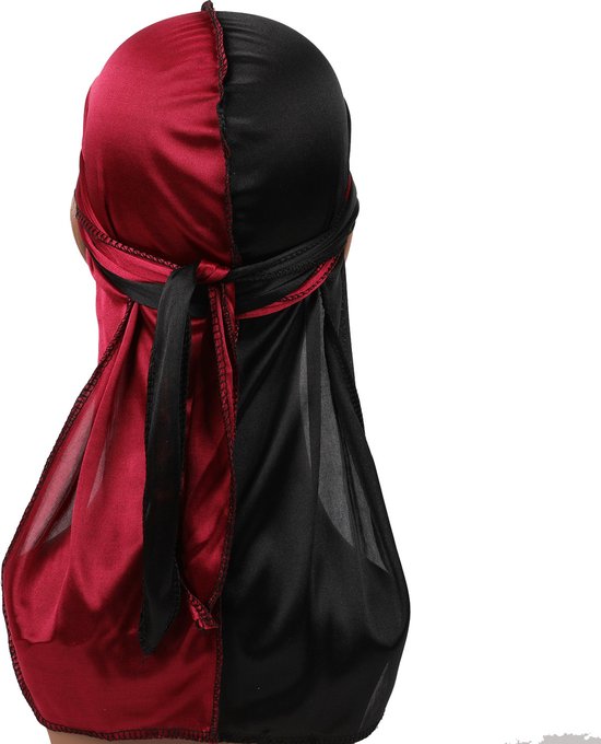 Durag - Zwart Rood - Two Tone - Premium - Silky | bol.com
