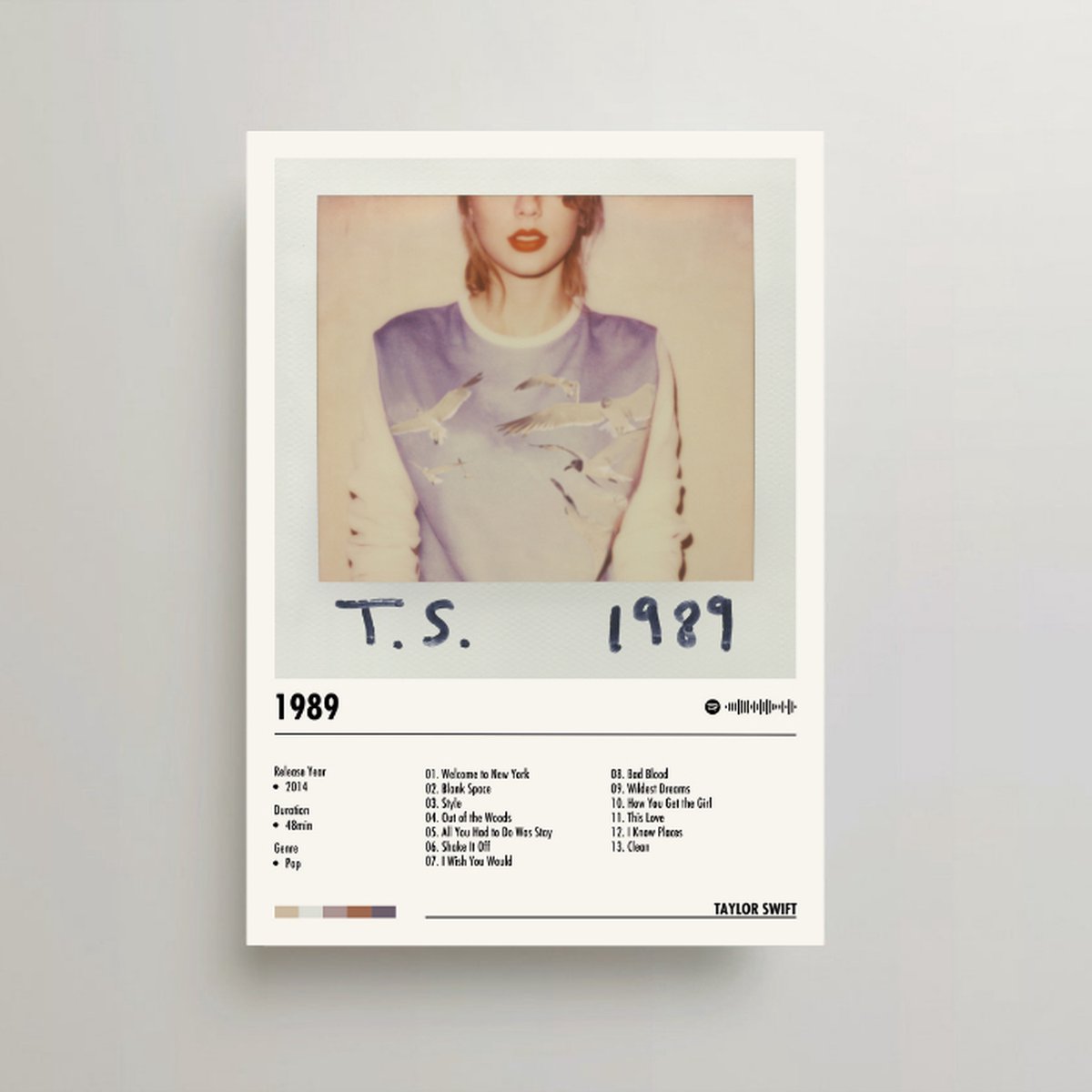 Taylor Swift Poster - 1989 Album Cover Poster - Taylor Swift LP - A3 ...
