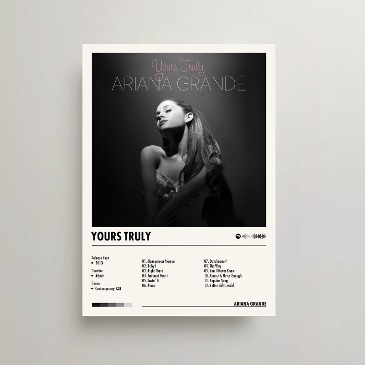 Ariana Grande Poster - Yours Truly Album Cover Poster - Ariana Grande LP - A3 - Ariana... | bol