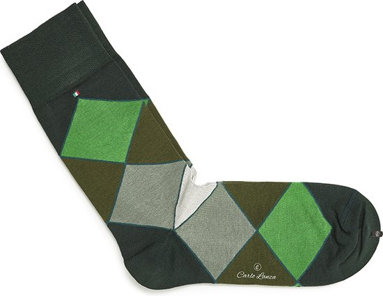 Herensokken groene ruit | Carlo Lanza | bol.com