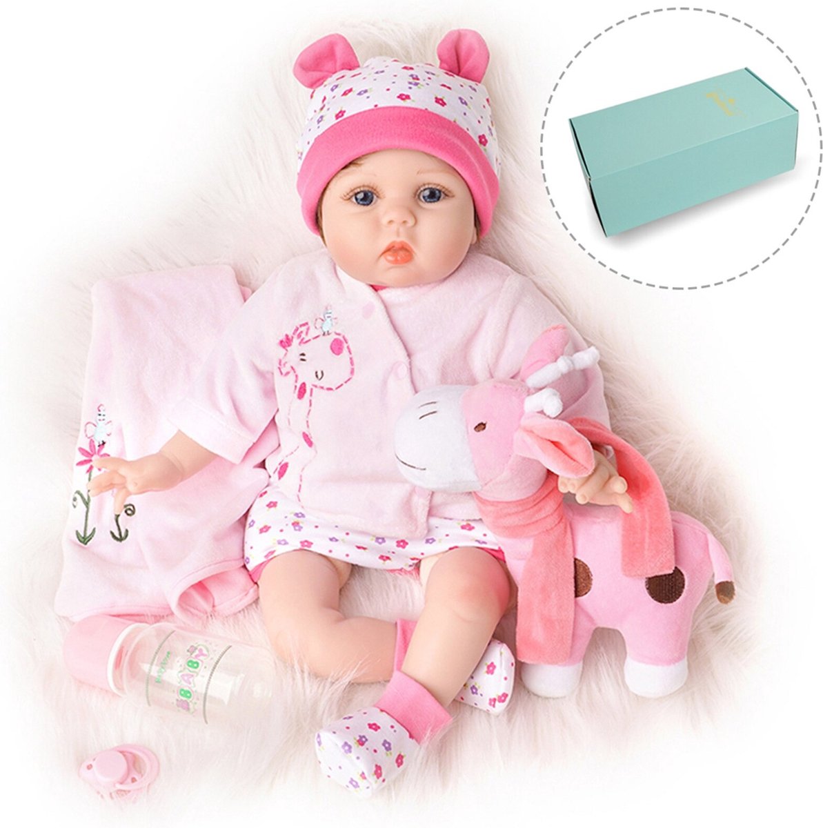 Baby Poppen - Roze - Levensechte Babypop Set - Realistisch - Pop Met ...