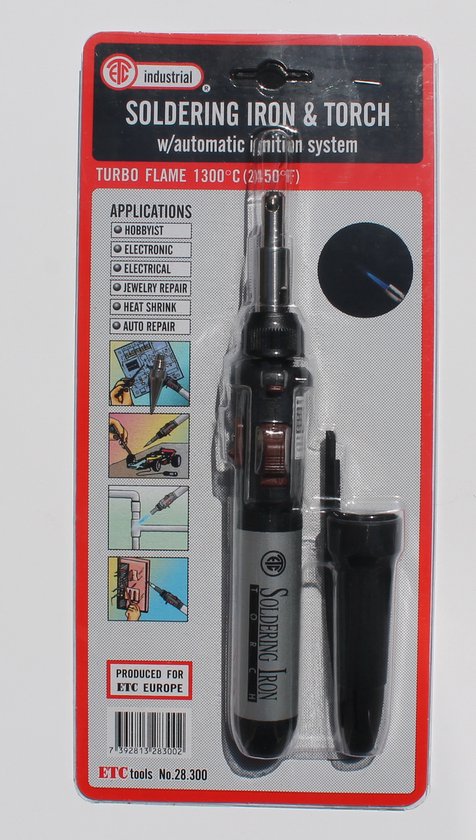 SOLDEERBRANDER - OP GAS - 1300° - TURBO FLAME - ETC - VOOR ELECTRONICA ...
