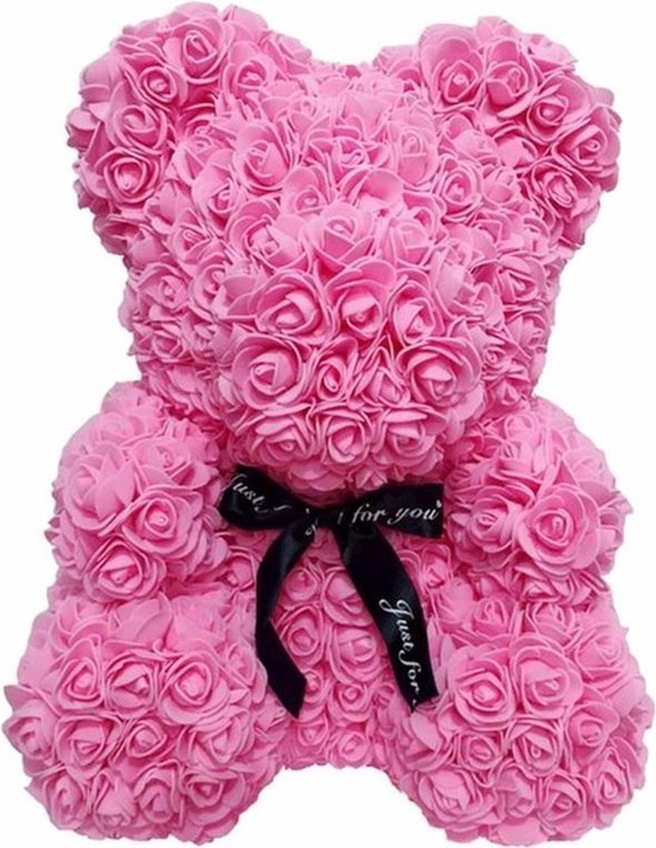 Rozenbeer rosebear | rose |roze| Bloemen |Moederdag | Valentijnsdag | Liefde | 25 cm|... | bol.com