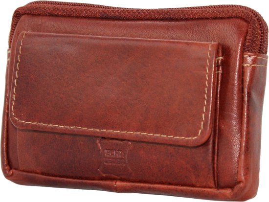 Sleuteletui Leer Cognac - 3 vaks - Sleutel Etui - Kleine portemonnee ...