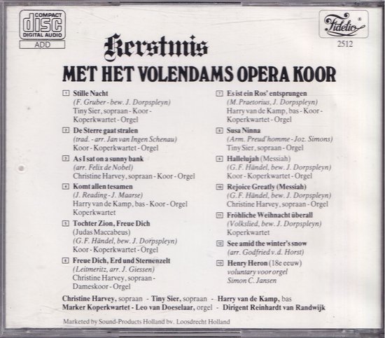 Kerstmis met het Volendams Operakoor - Reinhardt van Randwijk, Het ...