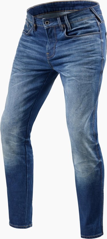 REV'IT! Jeans Carlin SK Mid Blue Used L32/W32 - Maat - Broek | bol