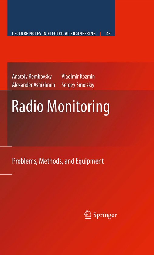 Lecture Notes in Electrical Engineering 43 - Radio Monitoring (ebook ...