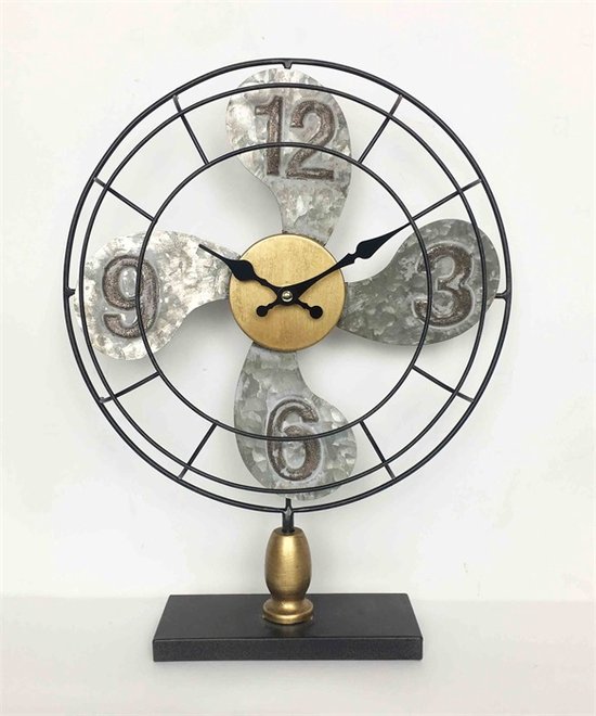 Metal Fan clock with digit dia30.5x7.5x39.5cm | bol.com