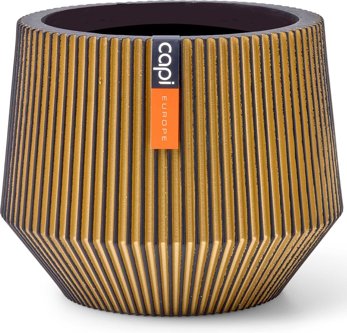 Capi Europe - Vaas cilinder geo Groove - 19x16 - Goud - Opening Ø15 ...