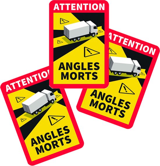 Dode hoek sticker - Frankrijk - vrachtwagen - camper (3x) | Angles ...