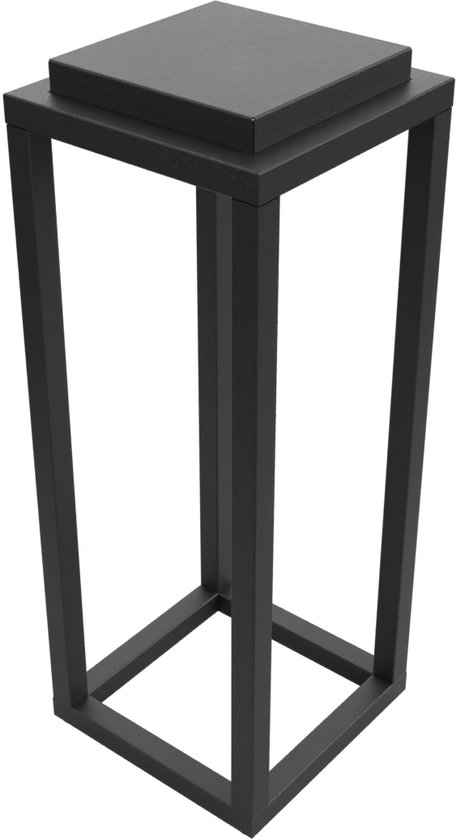 Steellish | Zuil Ceasar | Plantentafel Sokkel | Medium | Zwart | 80 cm ...