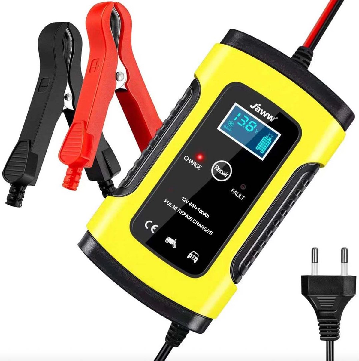 Jaww 12V 6A Acculader - Batterijlader - Druppellader - Accu ...