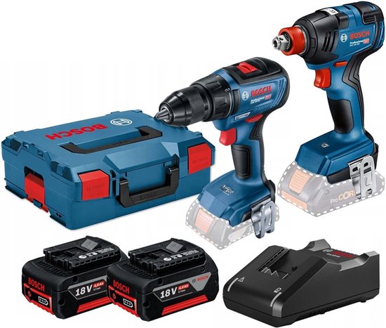 Bosch Blauw GSR 18V-50 | Boor-/Schroefmachine set | 2x 4,0 Ah Accu | bol