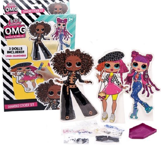 LOL Surprise Diamond Painting set - Met 3 figuren - 1900 steentjes | bol