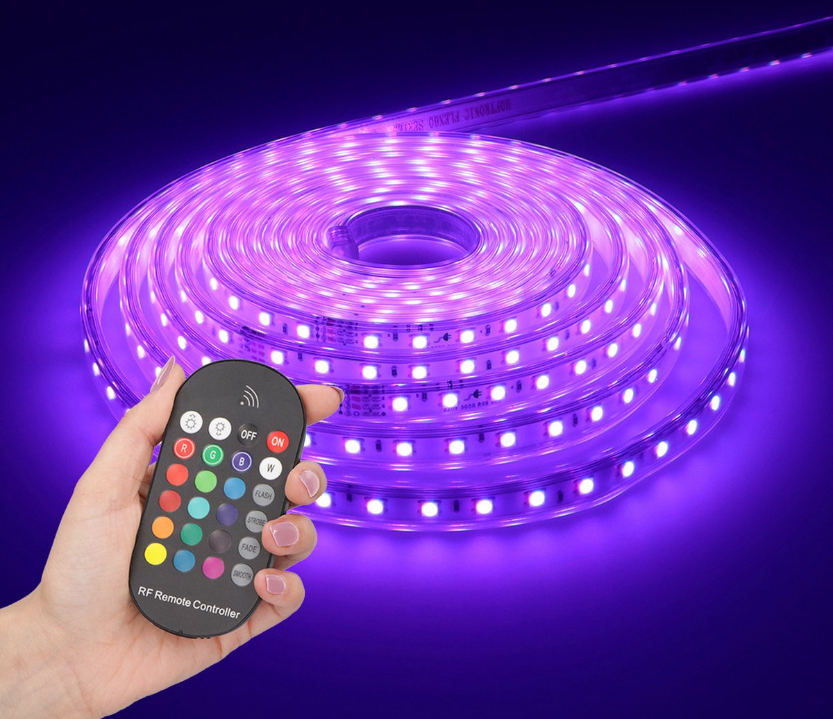 HOFTRONIC Flex60 - RGB LED Strip lichtslang 5m - 60 LEDs per meter 5050 ...