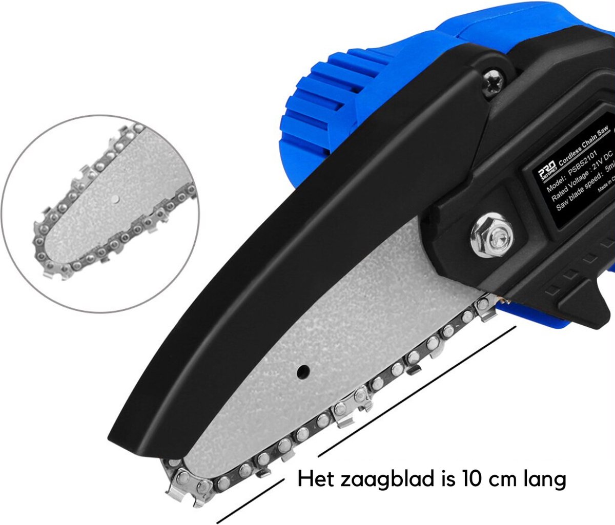Foqu Elektrische Kettingzaag - Mini - Accu - Snoeizaag - Takkenzaag ...