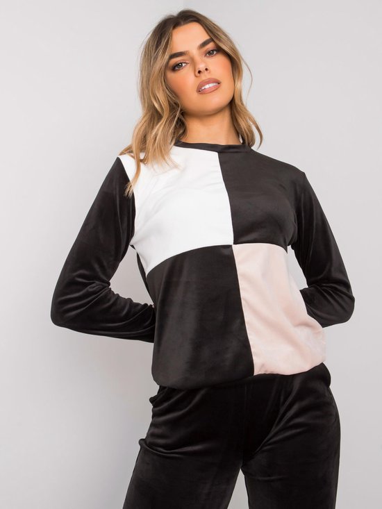 Zwart en Wit Dames Velours Huispak Maat L | bol.com