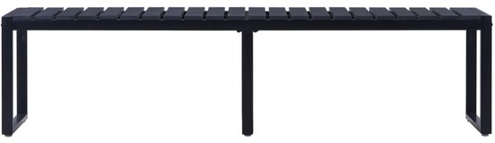 vidaXL Tuinbank - 180 cm - Zwart - PS-plaat - Modern design Tuinbank ...