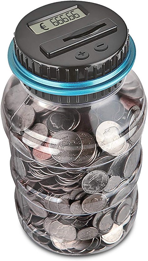 Digitale Spaarpot met LCD Display en 1,5L Capaciteit voor Kinderen en Volwassenen | bol