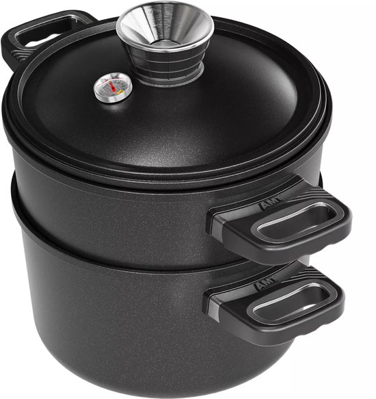 AMT Gastroguss Pot, deksel en stoominzet – Geschikt voor alle ...